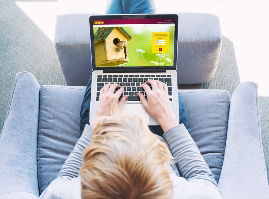 Christopher Batten estate agents website with new branding - Creativebyte