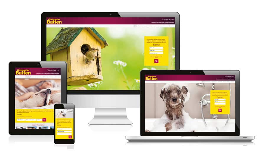 Christopher Batten estate agents website with new branding - Creativebyte